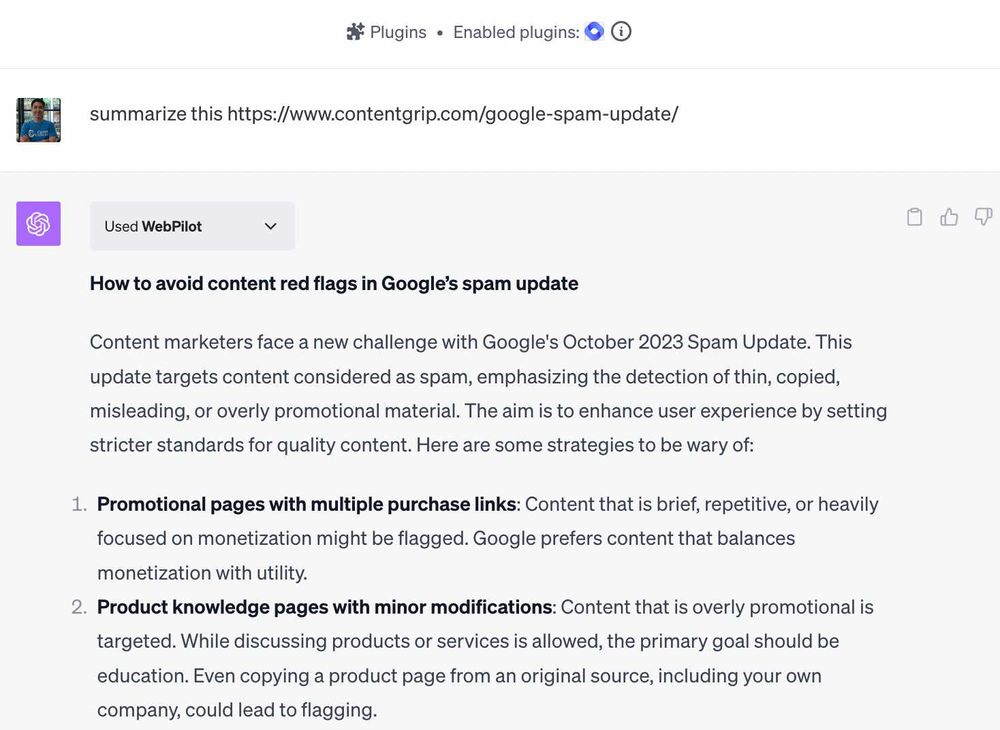 How to maximize WebPilot's for writers